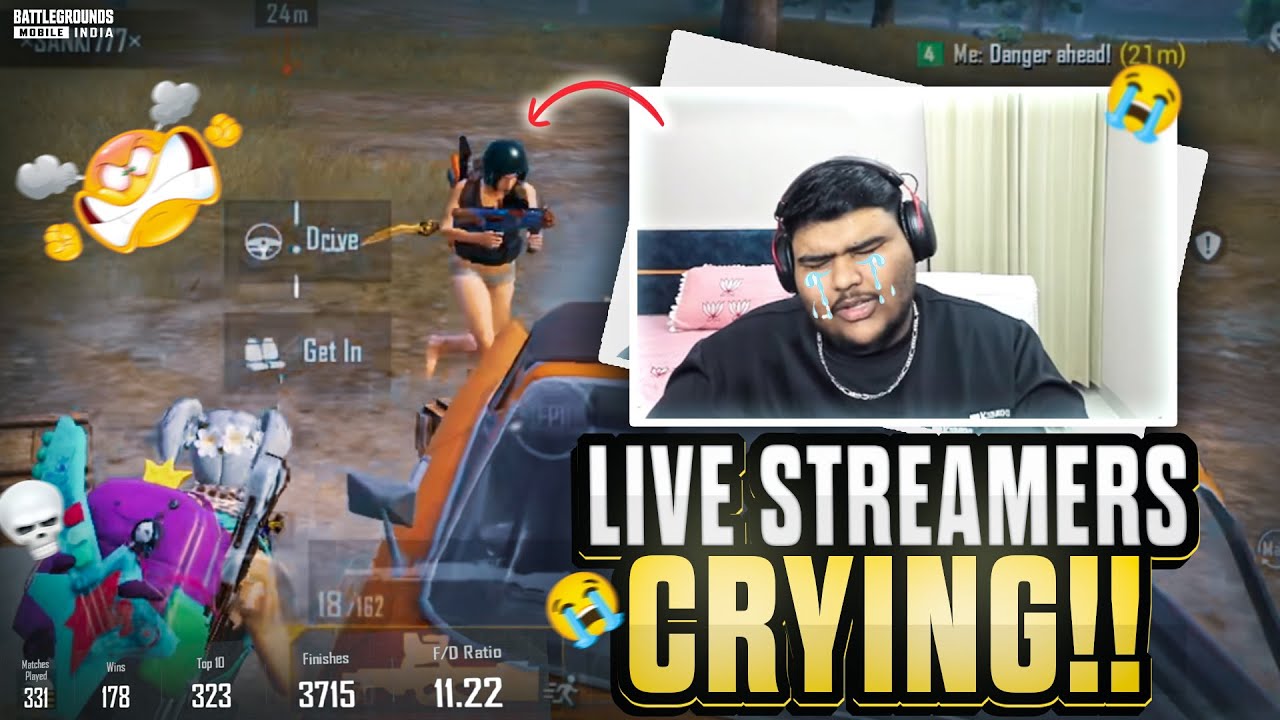 MY SKILL WITH STREAMERS CRYING ? 😭| 1V4 CLUTCH MASTER - YouTube