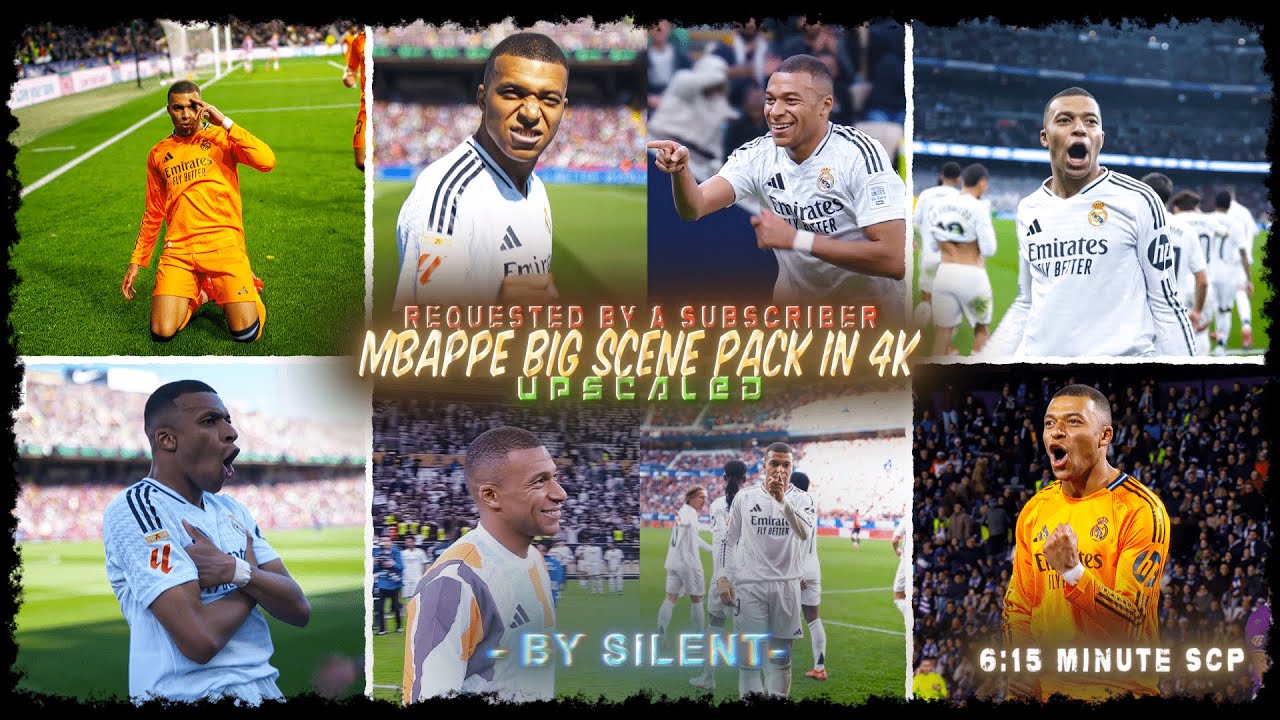 Mbappe Big Scene Pack 2024 | La Liga | In 4K Upscaled - YouTube