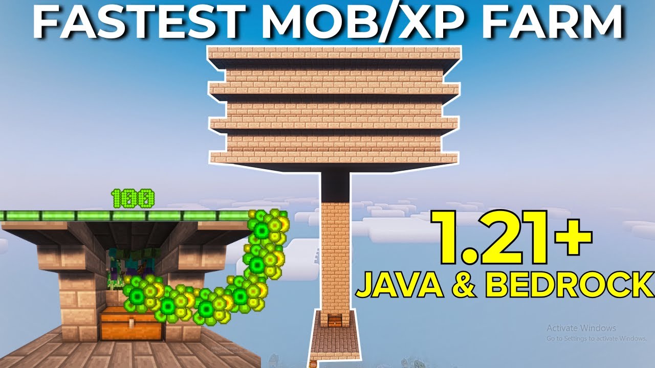 Minecraft FASTEST Mob XP Farm Tutorial 1.21(New Design) - YouTube