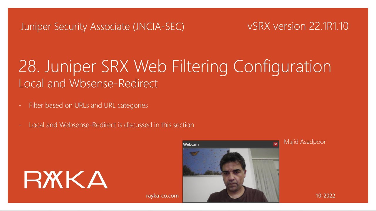 28. Juniper SRX Web Filtering Local and Redirect Configuration - YouTube