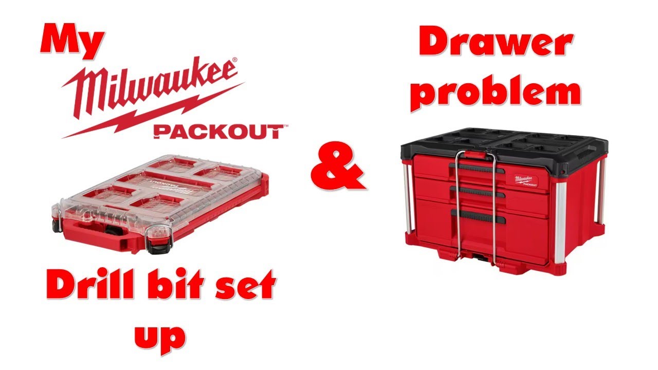 Milwaukee packout drill bit set up, and problem with drawer packout ...