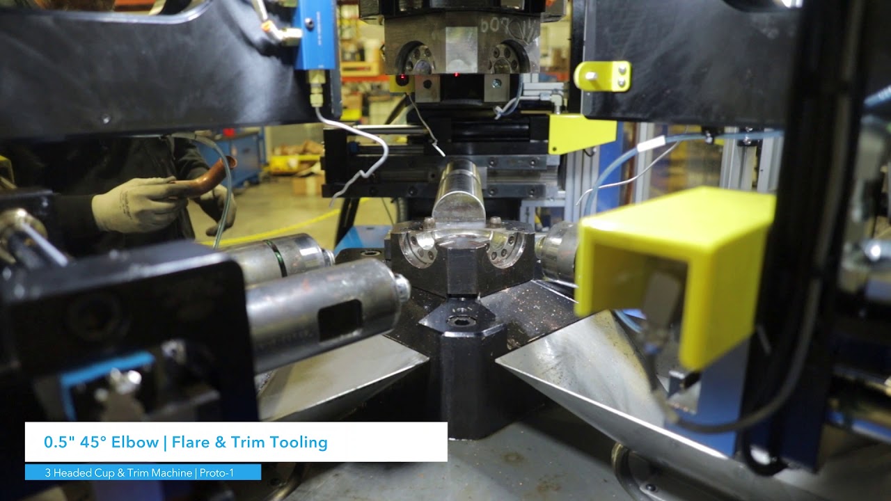 45° & 90° Copper Elbows | Flare & Trim Tooling | 3 Headed RAM Tube End ...