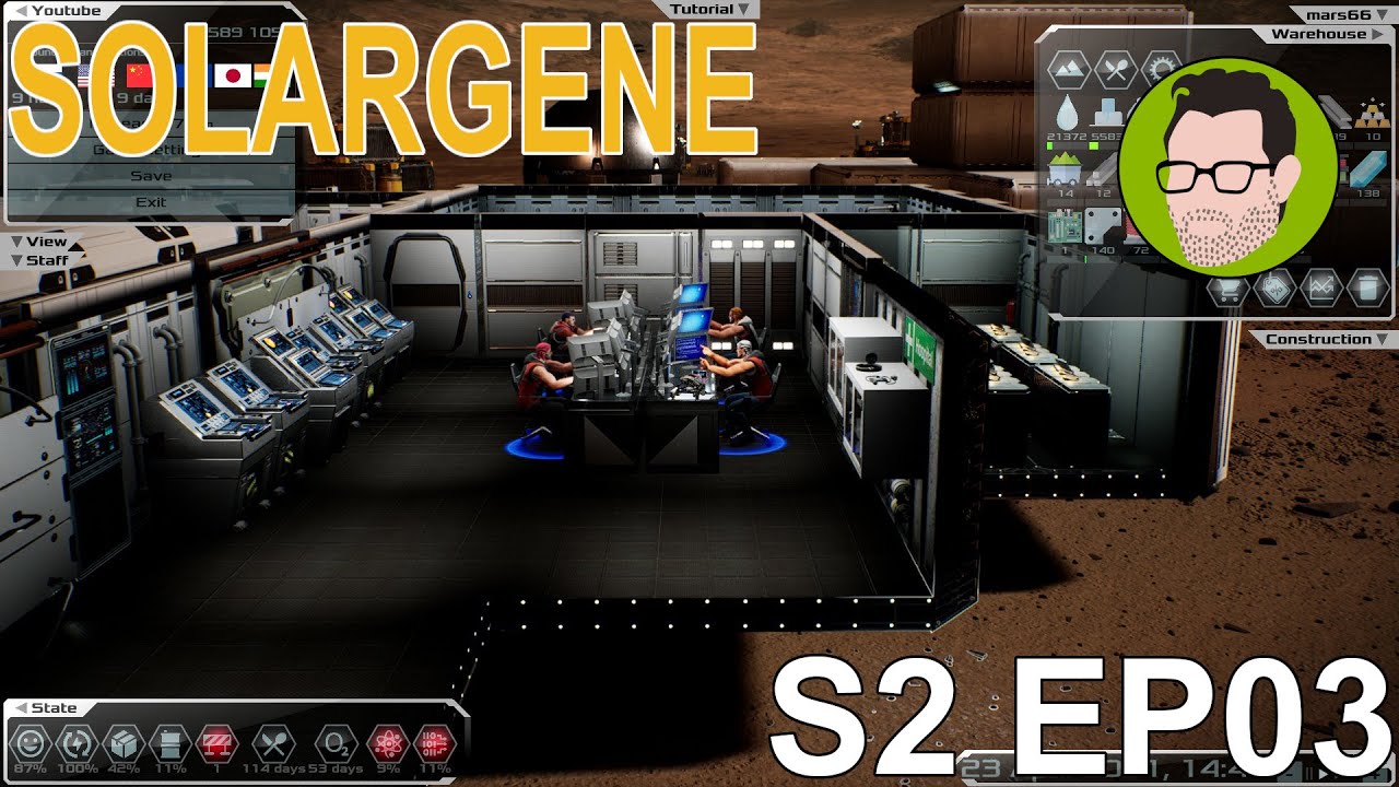 Solargene - Space colony building simulator - YouTube