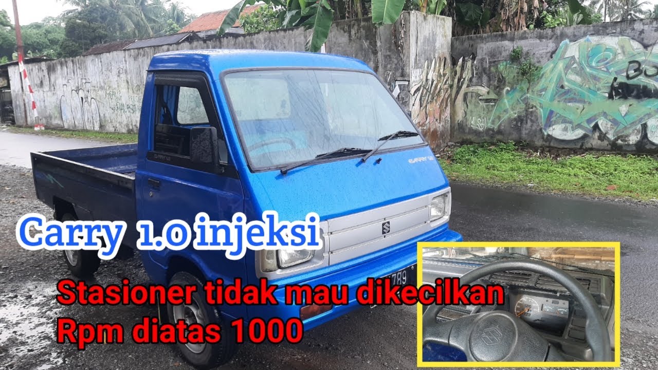 Carry 1.0 injeksi...Stasioner tidak mau kecil,Rpm diatas 1000 - YouTube