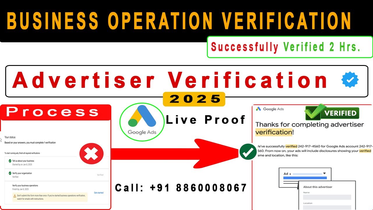 Google Advertiser Verification: Business Operation Verification ...