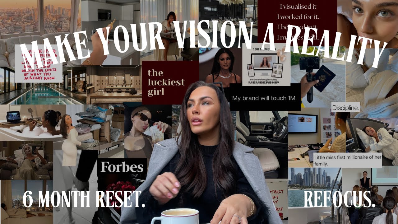 VISION BOARD CHECK IN || 6 month reset and refocus to achieve our goals in 2024! - YouTube