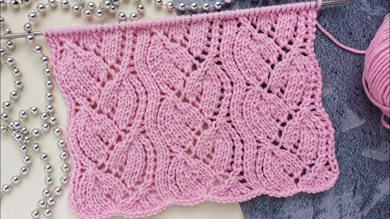 Симпатичный нежный узор спицами 🌷/ Схема узора/ Cute openwork pattern - YouTube