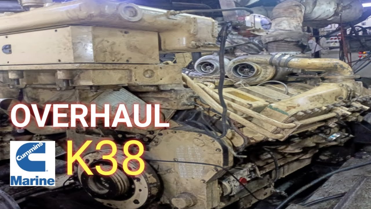Overhaul Cummin KTA38 Marine Crew boat - YouTube