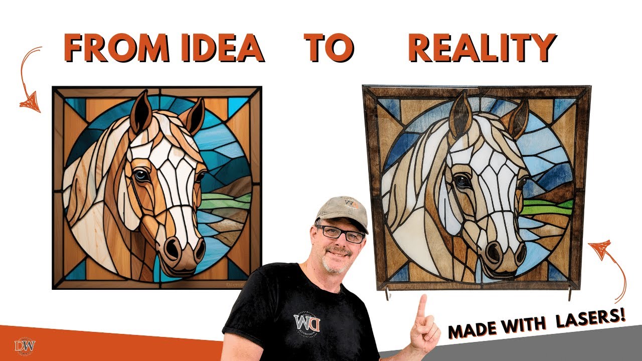 Laser Cutting My First Stained Glass Illusion Art Piece - YouTube