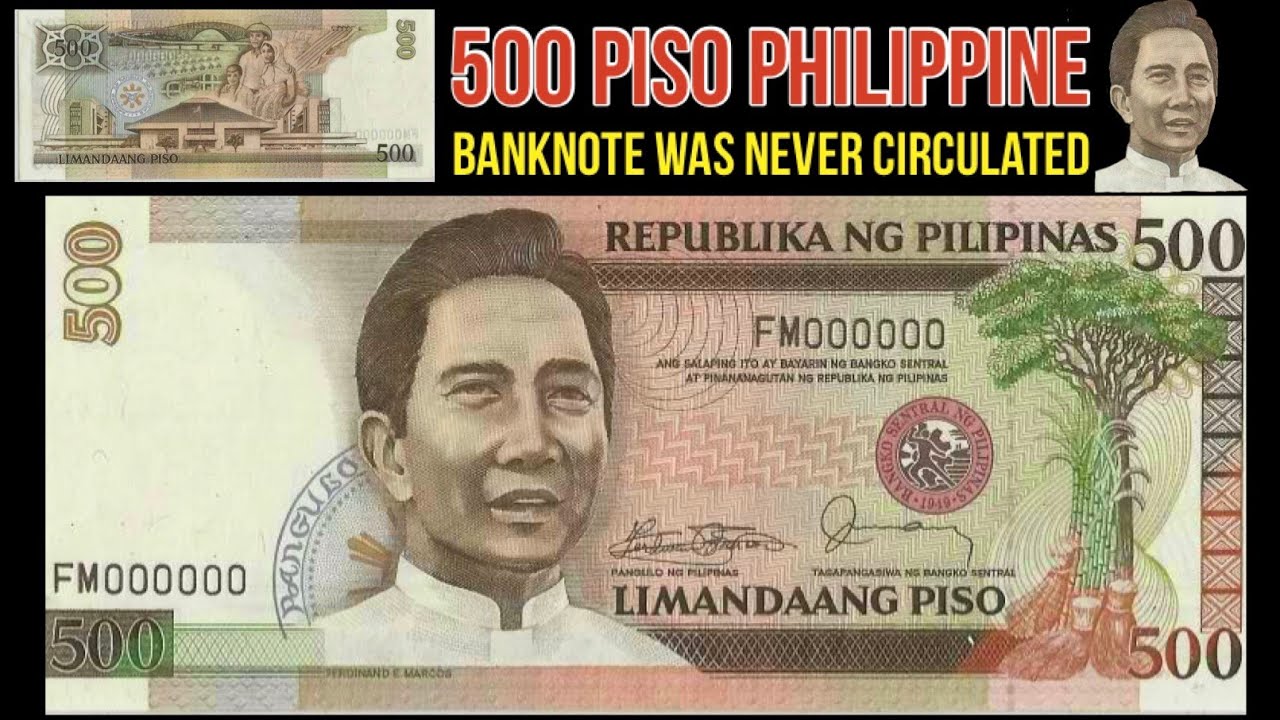 500 Piso Philippine Banknote was never Circulated - YouTube