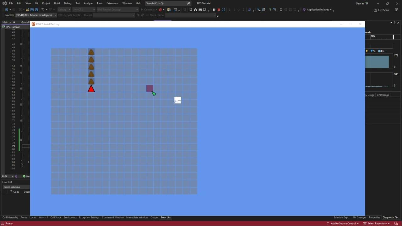 Grid objects and their collision detection - Monogame Game Dev Tutorials C# - p 2-11 - YouTube