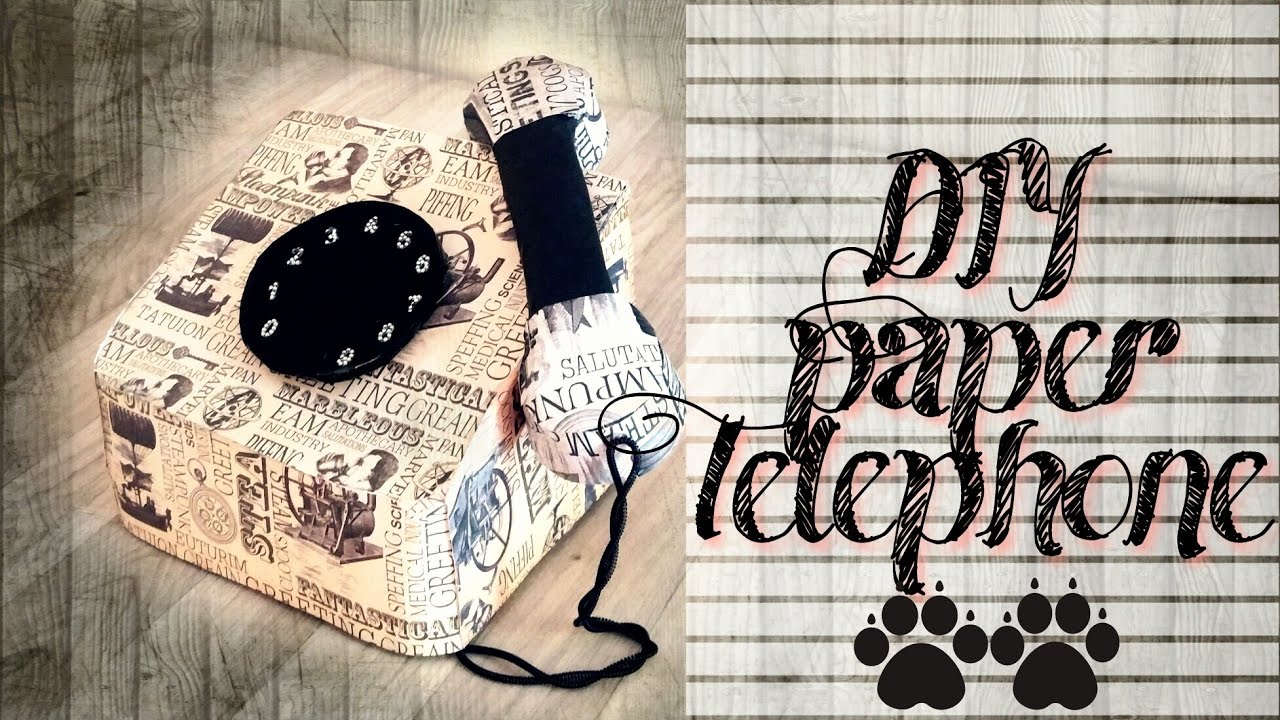 How to make a paper telephone 5 minutes craft DIY paper telephone basic ...