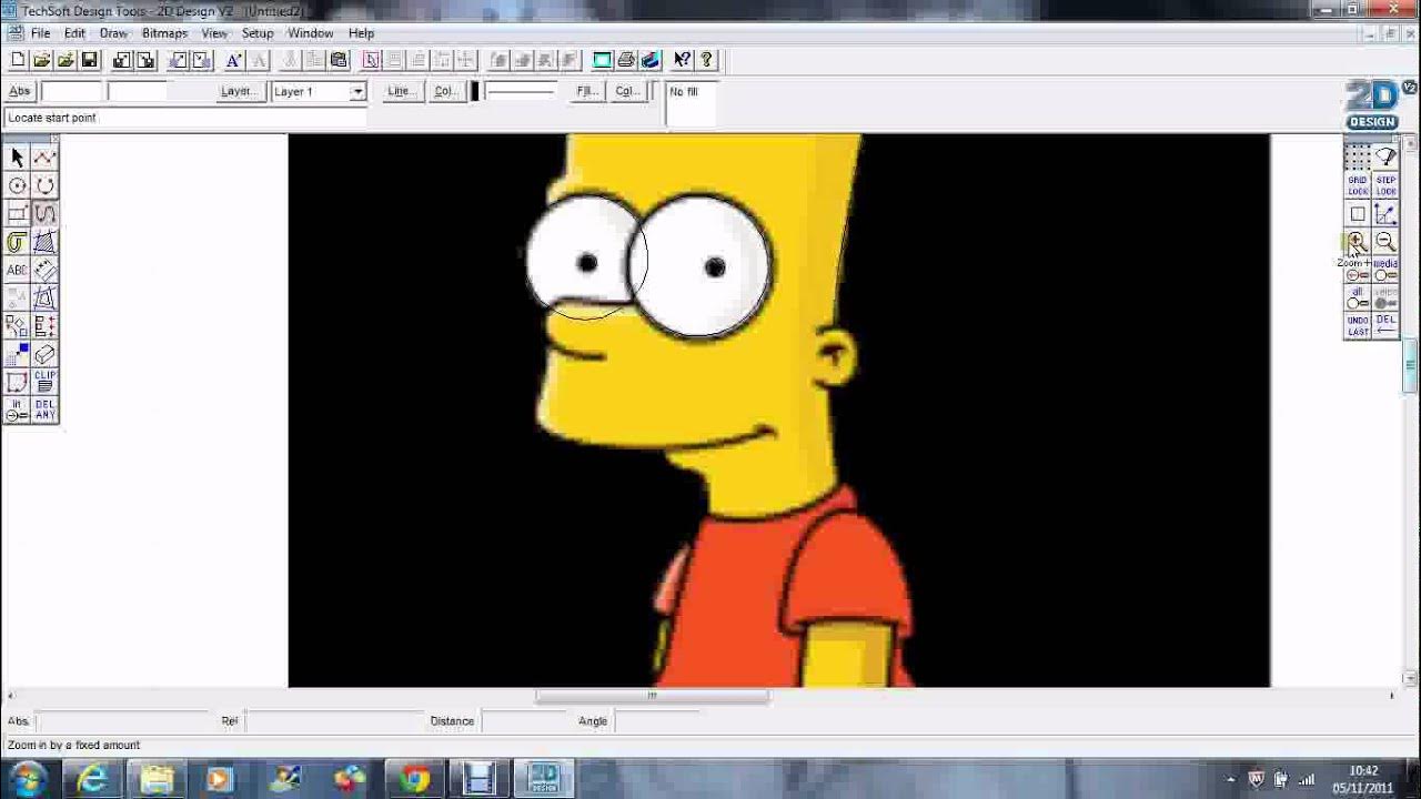 Techsoft 2D Design Tools - Tracing a Drawing - YouTube