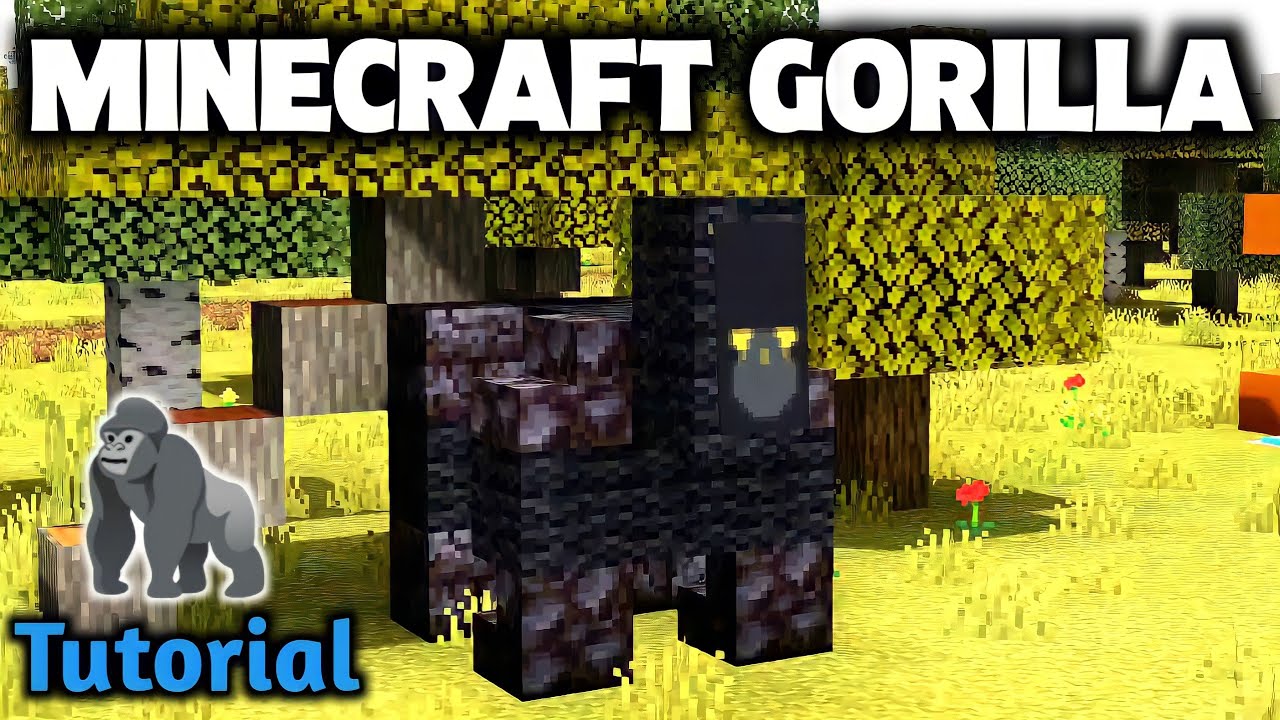 How To Make A Gorilla In Minecraft PE .[Minecraft Tutorial] - YouTube