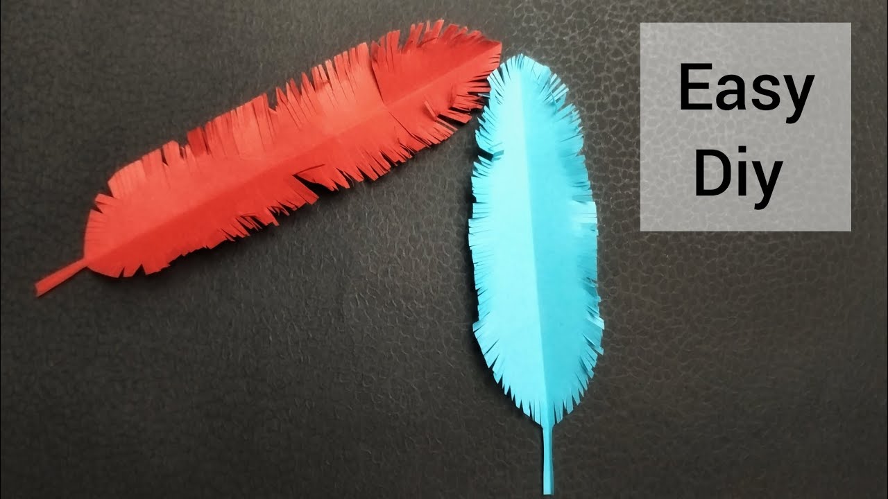 How to make Feathers | DIY Paper Feather Making Step by Step | # ...