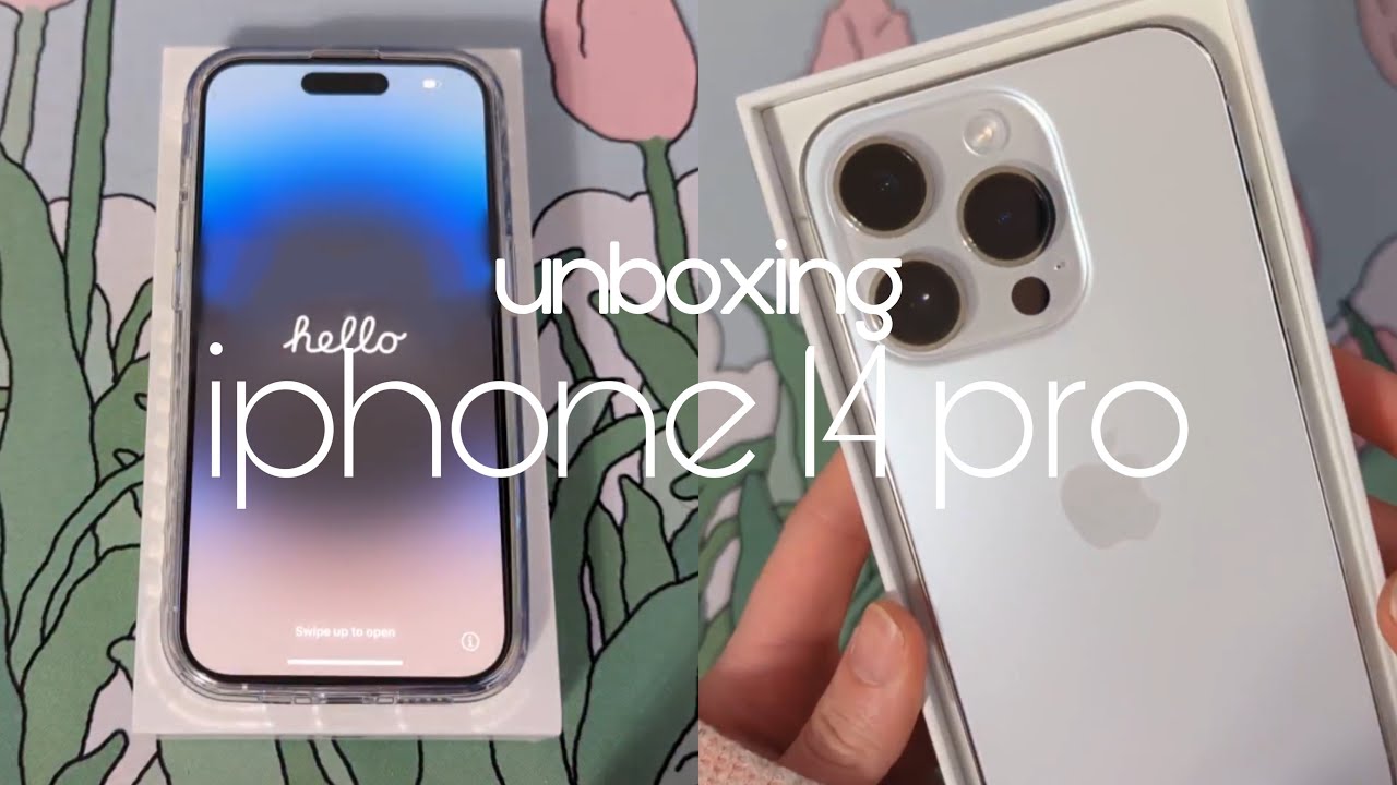 unboxing the silver iphone 14 pro | accesories + camera test ! - YouTube