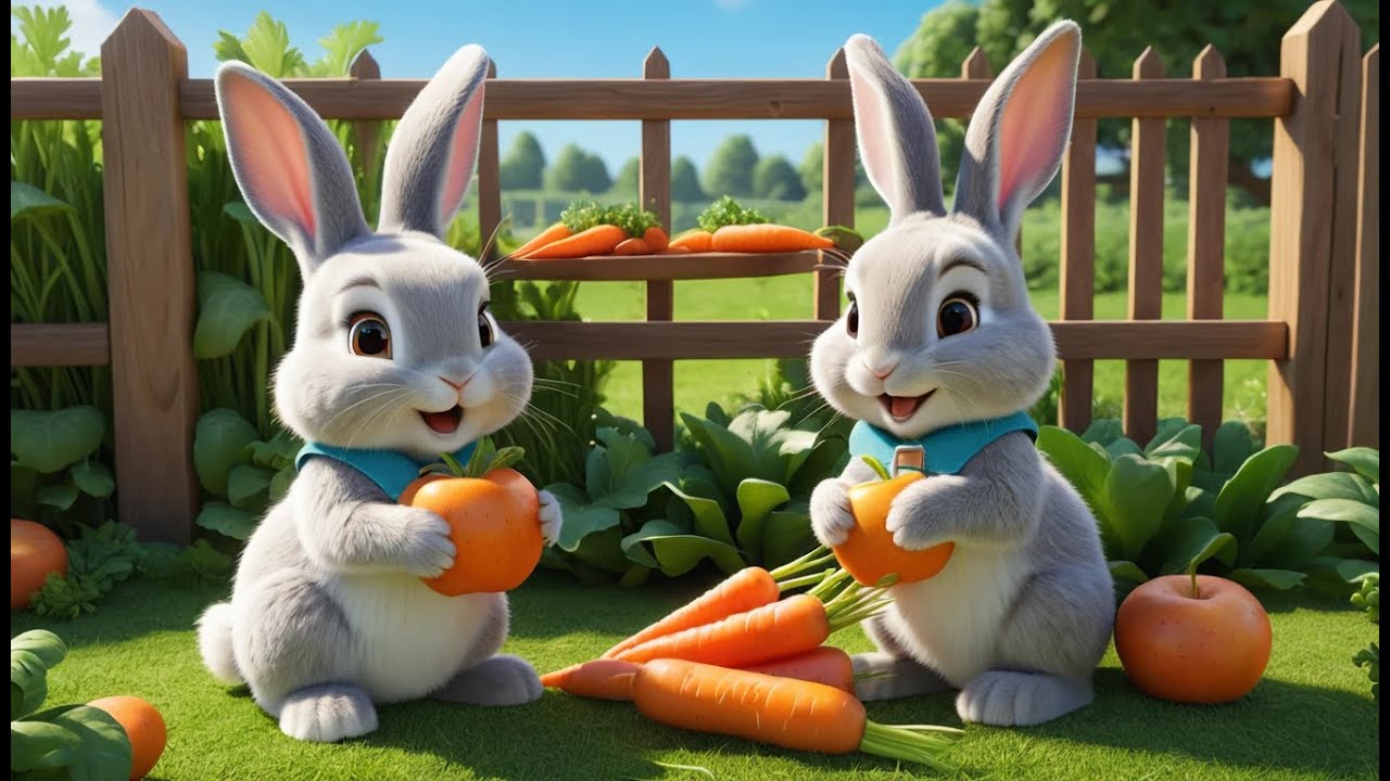 Five Little Bunnies Jumping on the Ground | Fun Bunny Song for Kids ...