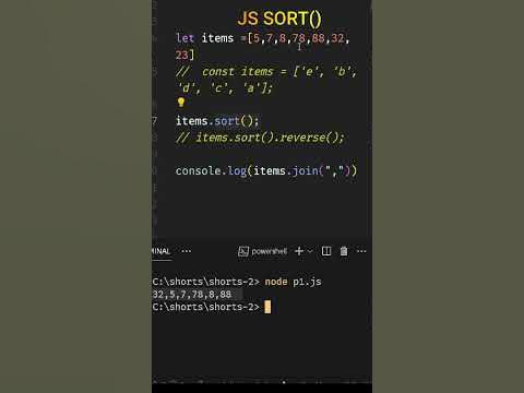 Why JS Sort Method does not work with Numeric Arrays. #ytshorts #javascript #youtubeshorts #sort ...