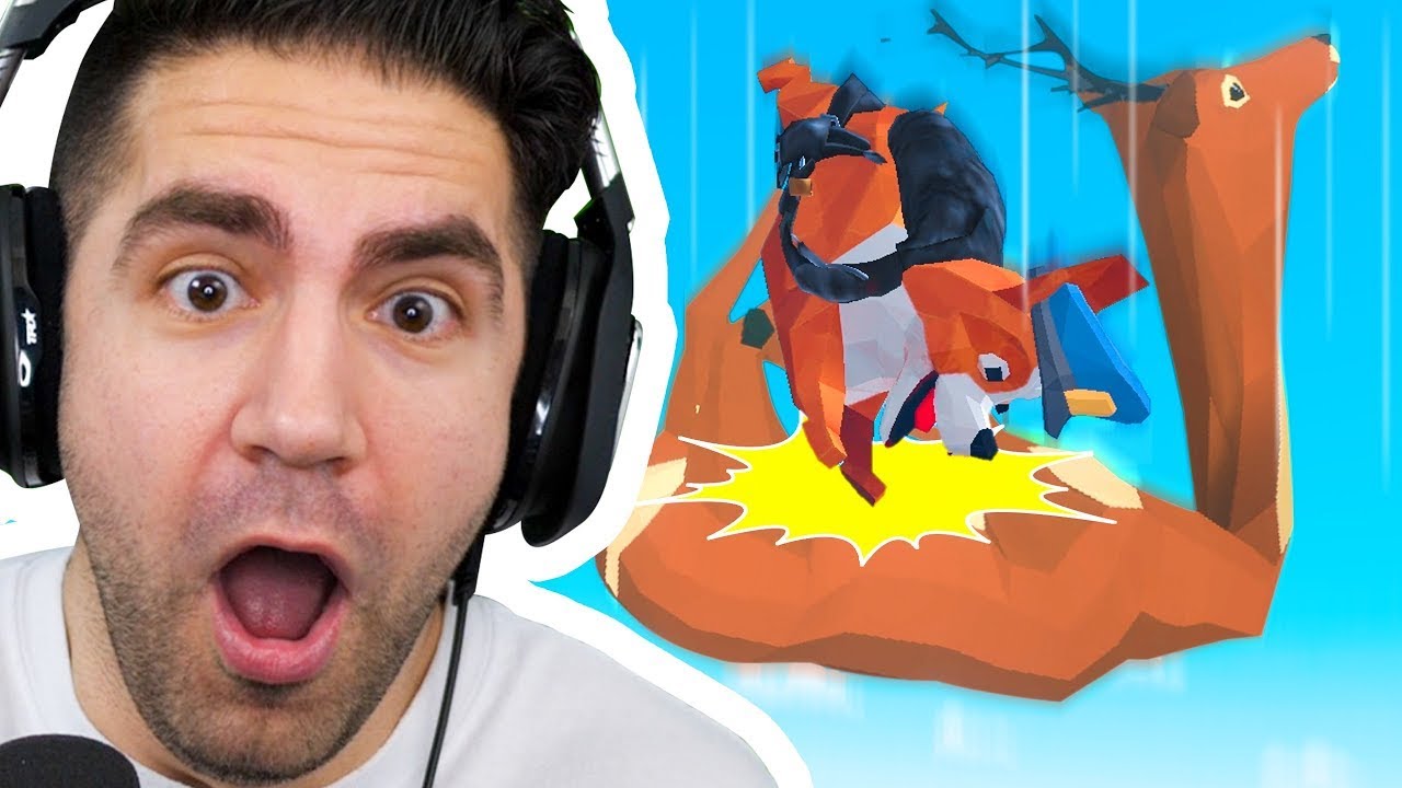 NEW POLICE DOG vs SUPER DEER - Deeeer Simulator Part 3 | Pungence - YouTube