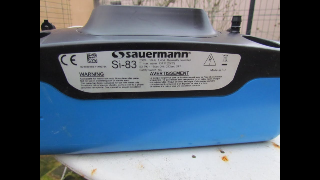 Dépannage pompe de relevage SAUERMAN Si 83 - YouTube