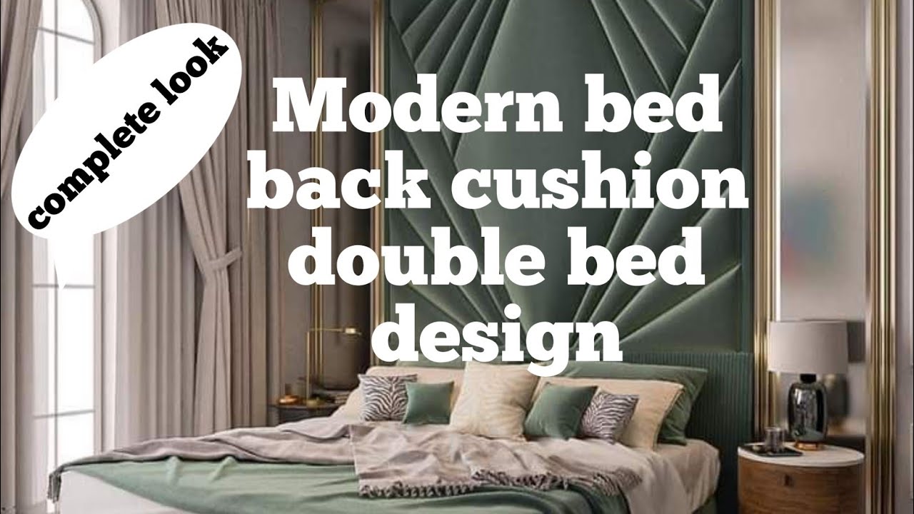 Bed back cushion //Latest bed back wall design2025//Modern double bed ...
