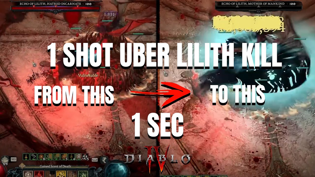 Fastest Uber Lilith Kill - 1 Shot Bloodorb Necromancer in Diablo 4 ...