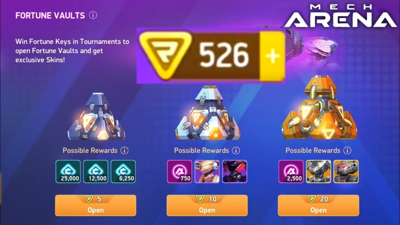 Gonna Try My Luck Into 500 Fortune Keys Opening Fortune Vault - Mech ...