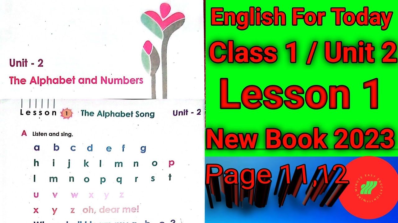 English For Today ll Class 1 ll Unit 2 ll Lesson 1 ll New Book 2023 ...