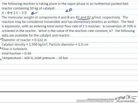 Determining Rate Constant in a PBR - YouTube
