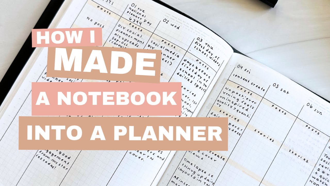 DIY Planner Using a Notebook Flip Thru - YouTube