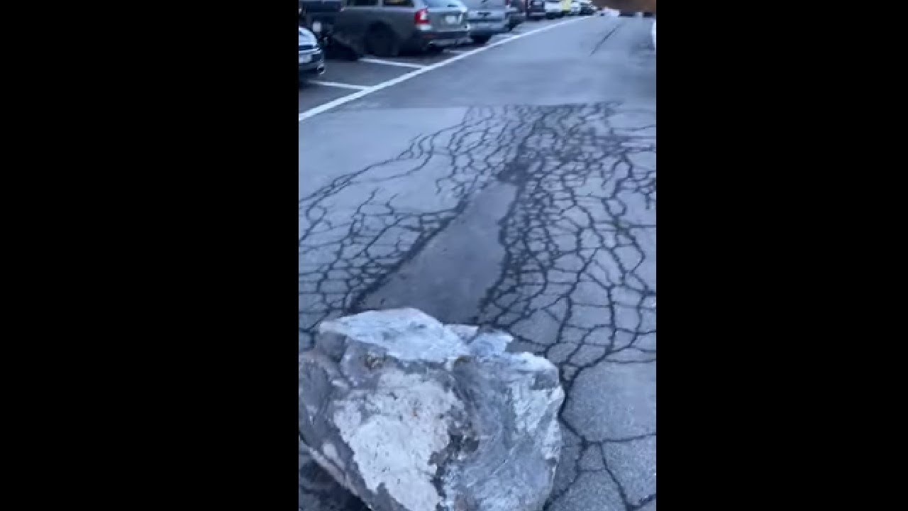 Huge Rock Causes Severe Damage After Falling Downhill - YouTube