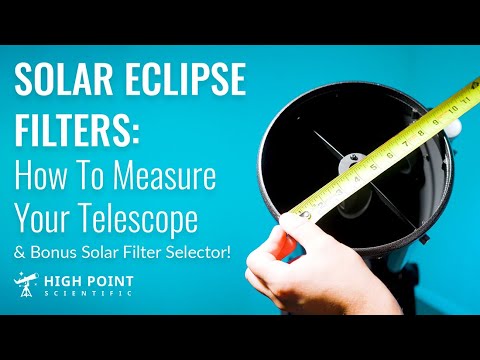 You Need a Solar Filter: Measure Your Telescope for the Total and ...