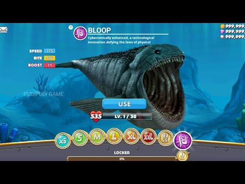 This is the black Bloop sharks unlocked full Upgrades New coming soon ...