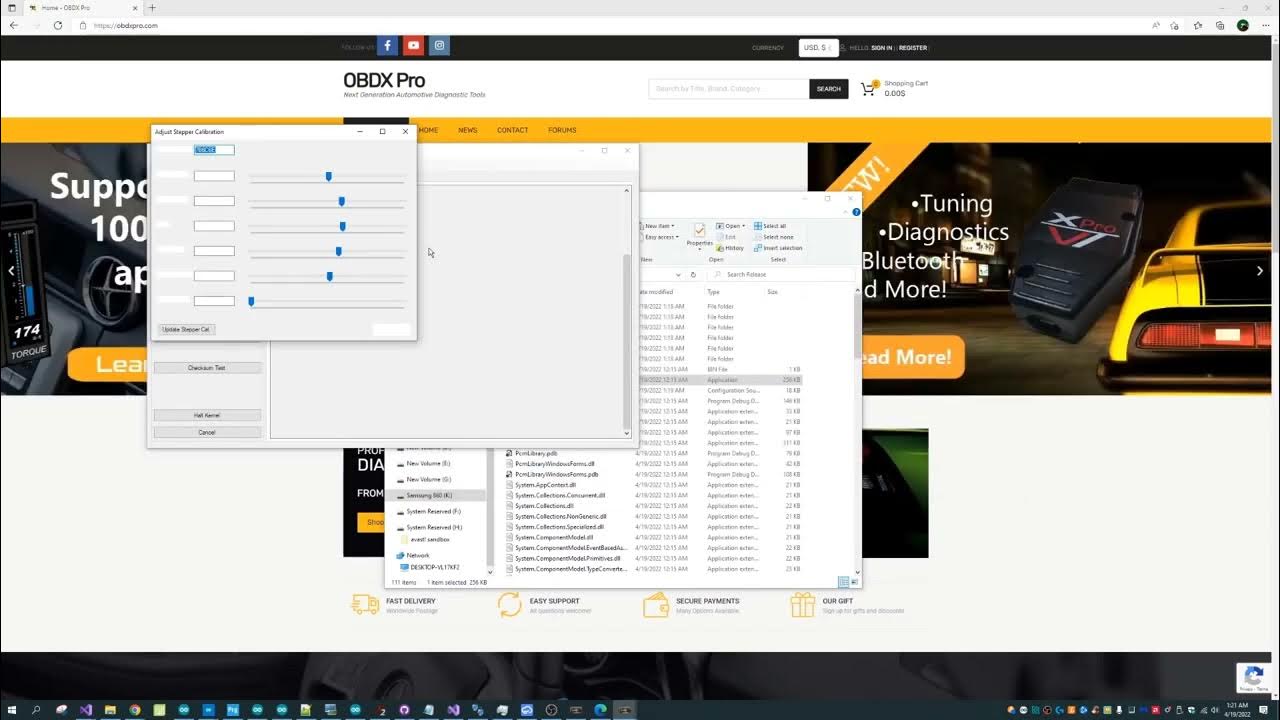 IPC Hammer with OBDX Pro VT - YouTube