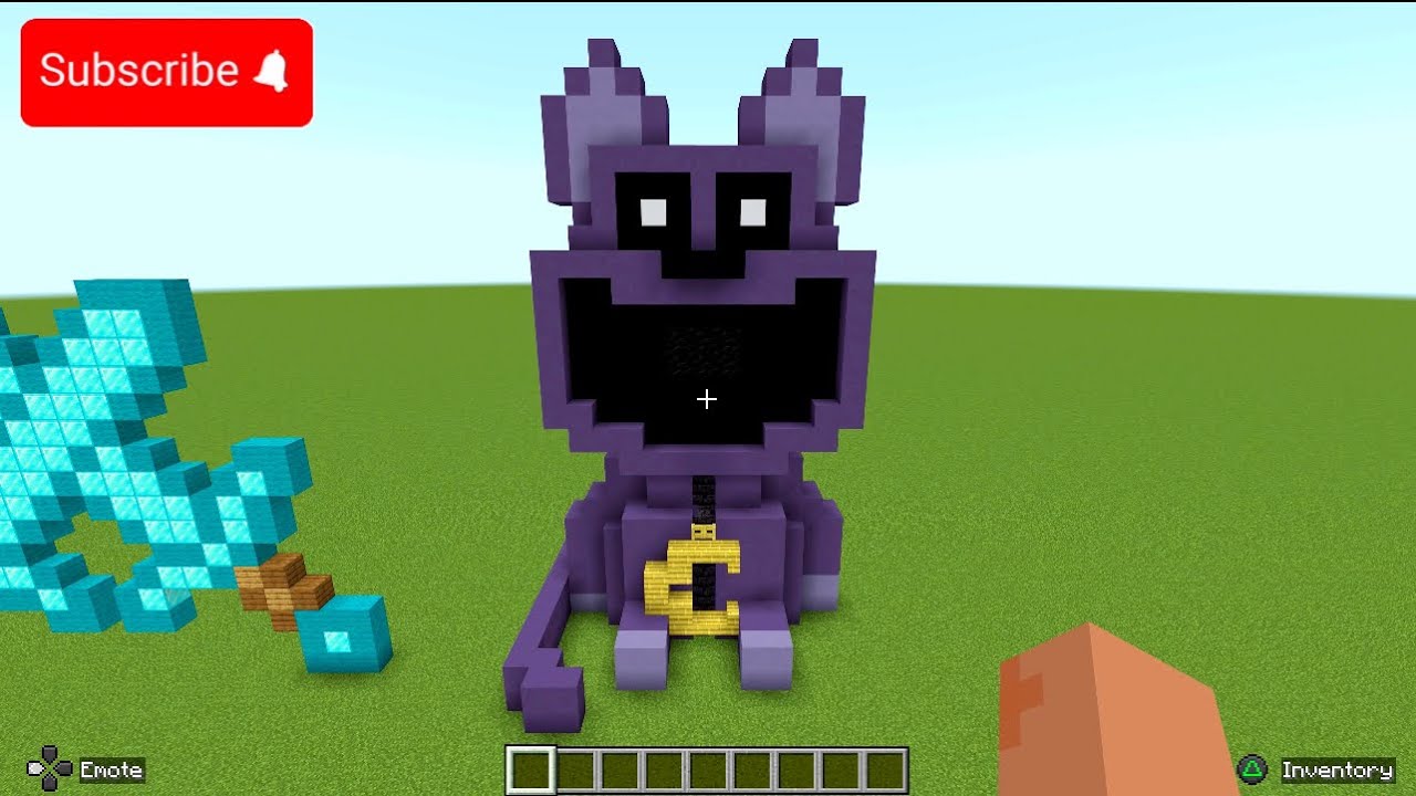 Minecraft Tutorial: how To Make A Catnap Plush Statue "Poppy Playtime ...