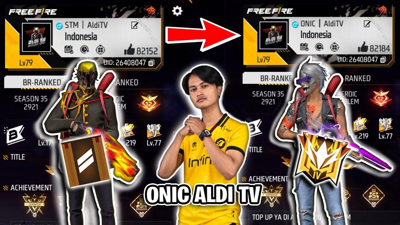 ALDI TV JADI PRO PLAYER ONIC ?! SOLO SQUAD 22 KILL PAKE NICK BARU ...