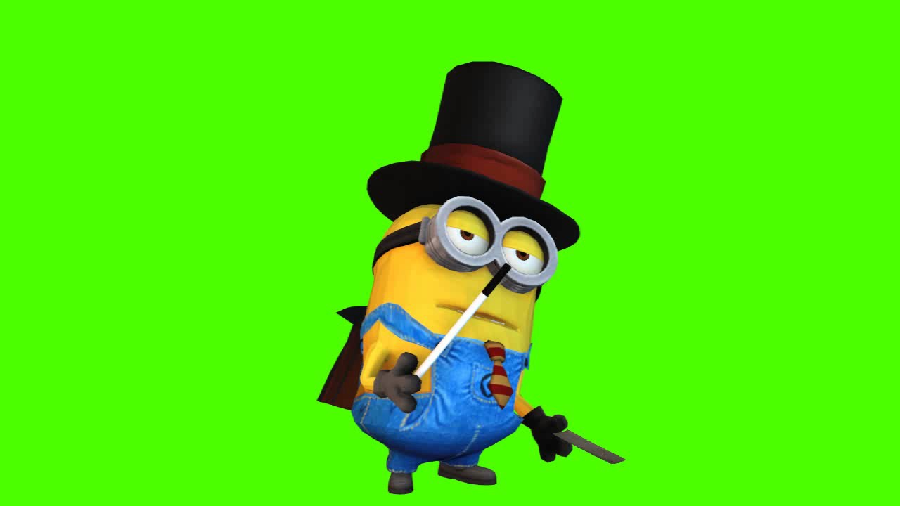 minion magician animated left chroma - YouTube