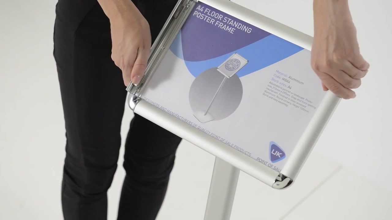 Assembling a freestanding poster frame (MBA) - YouTube