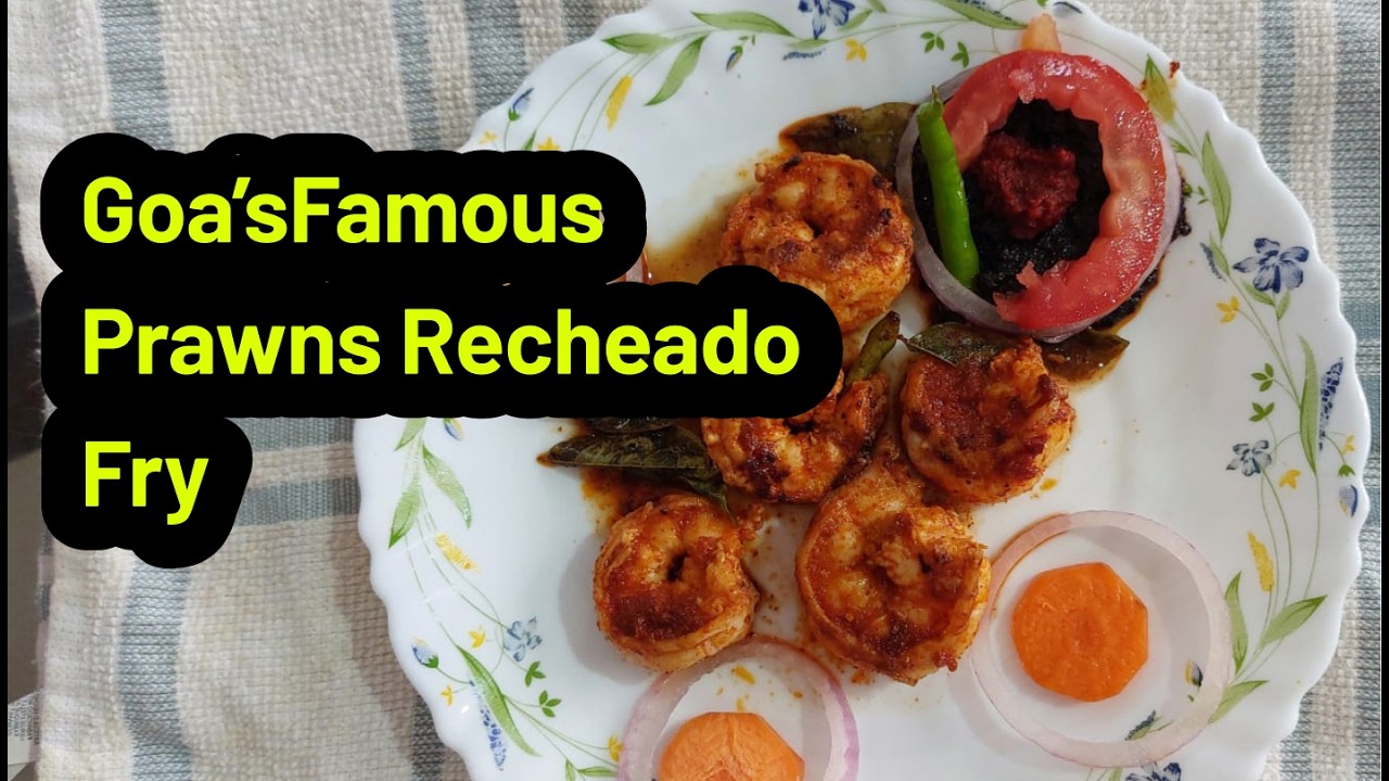 Goan Prawns Recheado Fry/Goan prawns Stuffed Recheado Masala fry/Prawns ...