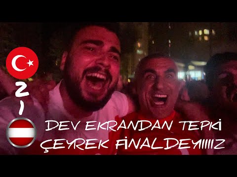 ÇEYREK FİNALDEYİİİZ!! KÜRŞAT VE DAYI TÜRKİYE AVUSTURYA MAÇINA DEV EKRANDAN TEPKİ VERİYOR!!