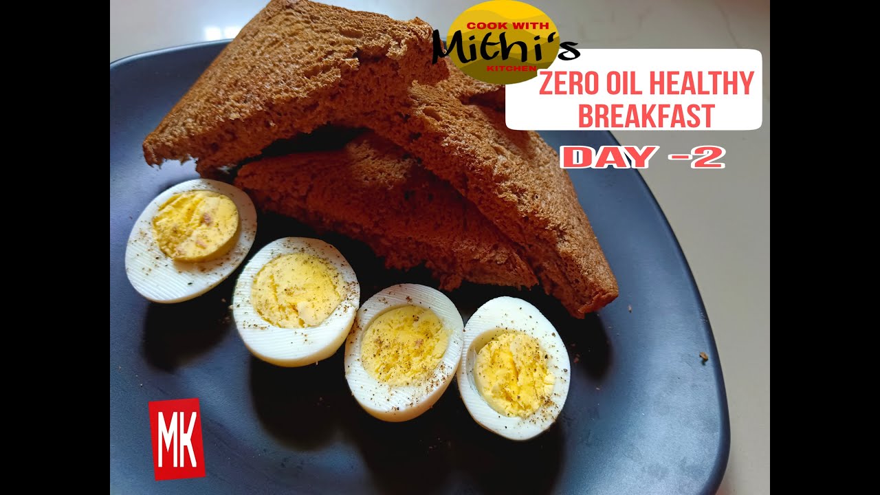 Zero oil healthy breakfast recipe (Day -2)//Peanut Butter Sandwich ...