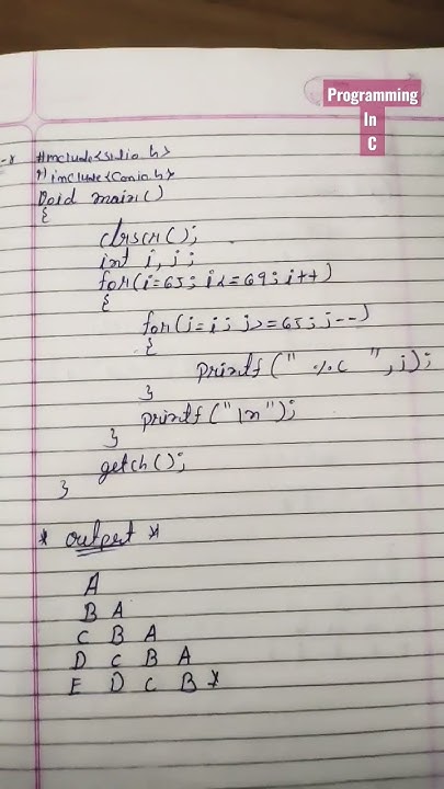 Pyramid Pattern Using C Language | Programming Shorts | C Language | #clanguage - YouTube