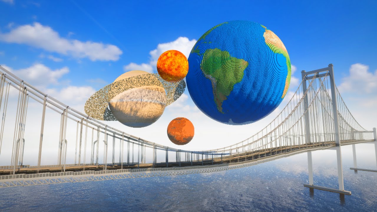 Big and Small Planets vs Buildings | Teardown - YouTube