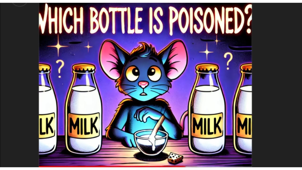 "Can You Solve the 4 Bottles of Milk and 1 Rat Poison Riddle?" - YouTube