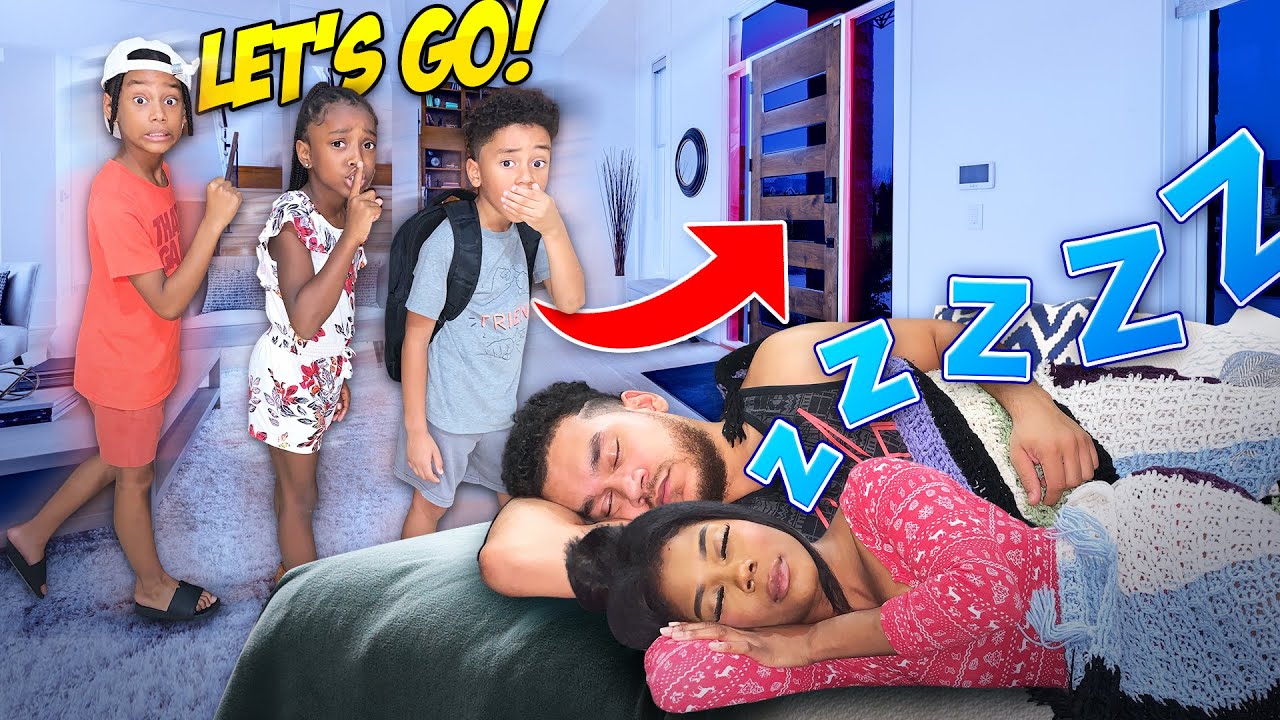 KIDS SNEAK OUT At MIDNIGHT!! *Caught On Hidden Camera* - YouTube