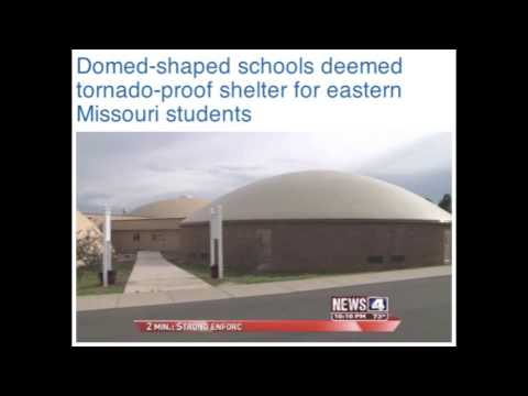 Monolithic dome-shaped schools make the grade in Missouri - YouTube