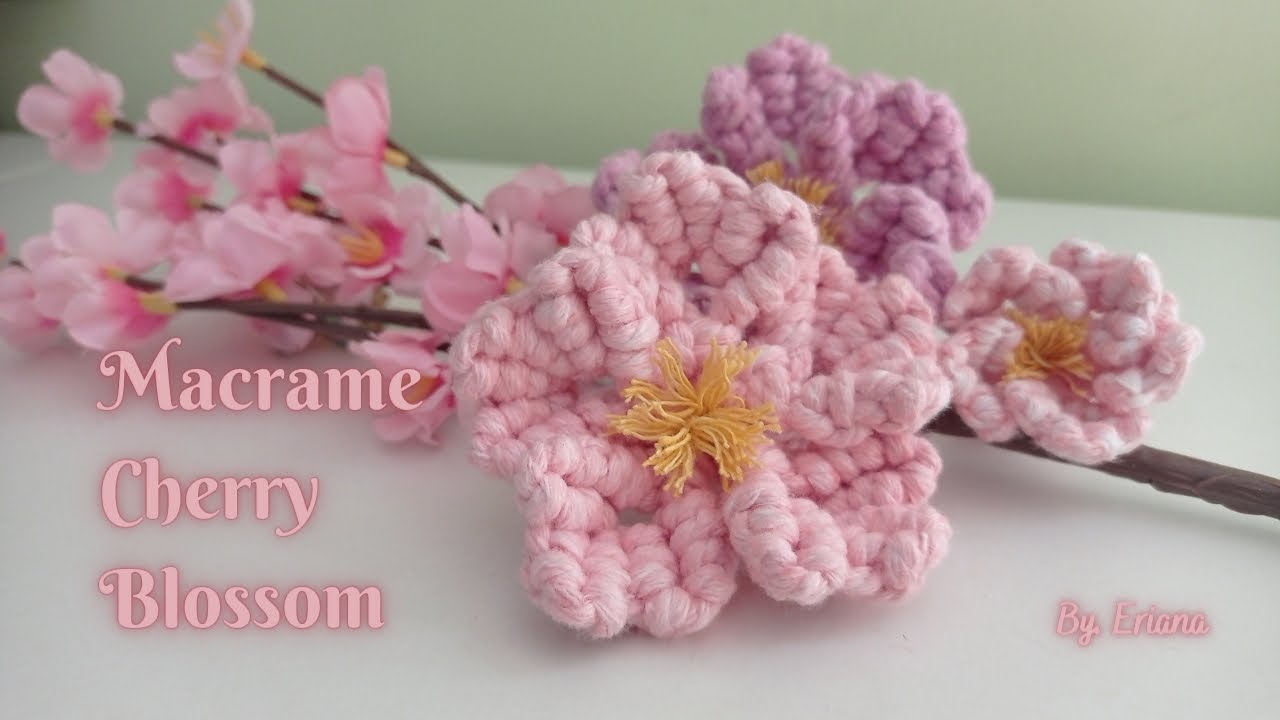 Macrame cherry blossom 🌸 || Macrame tutorial - YouTube