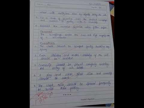 To prepare a stained temporary mount of an cheek cell and to record ...