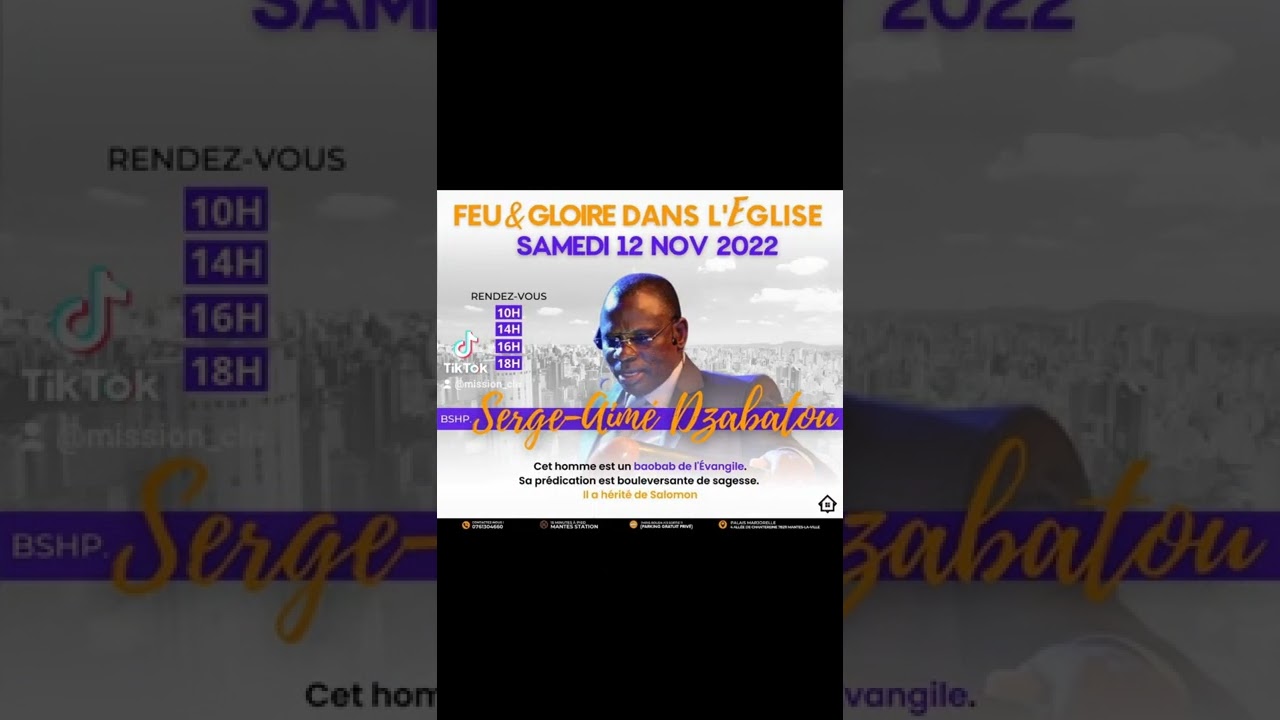 Conférences Bishop SADE en Novembre Congo Brazzaville et France. - YouTube