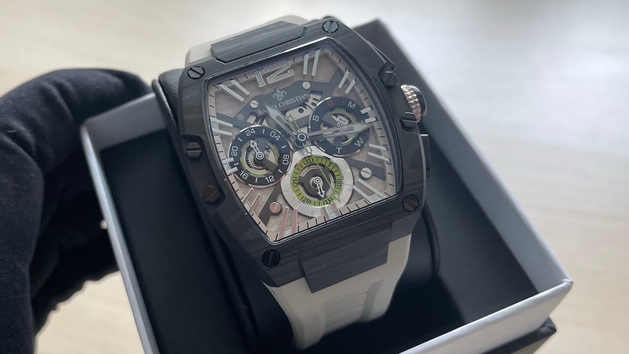 Men's black Ralph Christian watch The Intrepid Sport Carbon Fiber ...